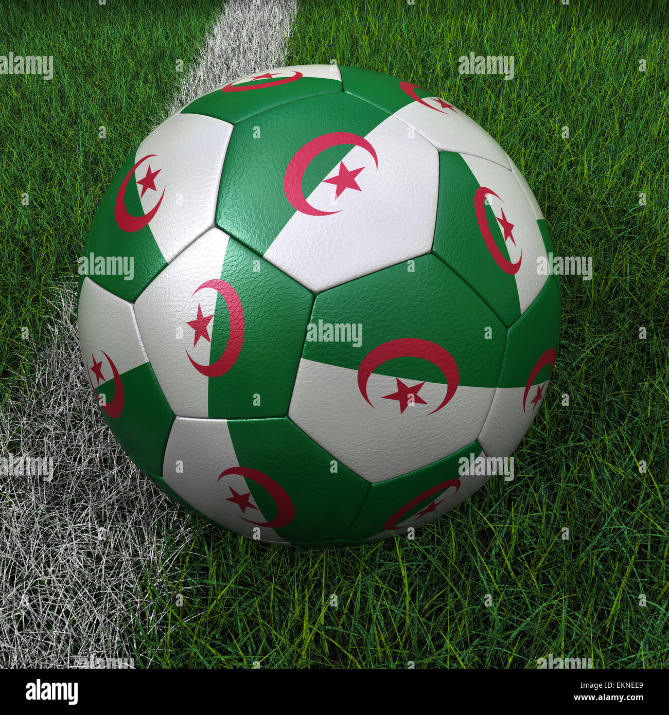 Soccer football ball algeria flag hi-res stock photography and images ...