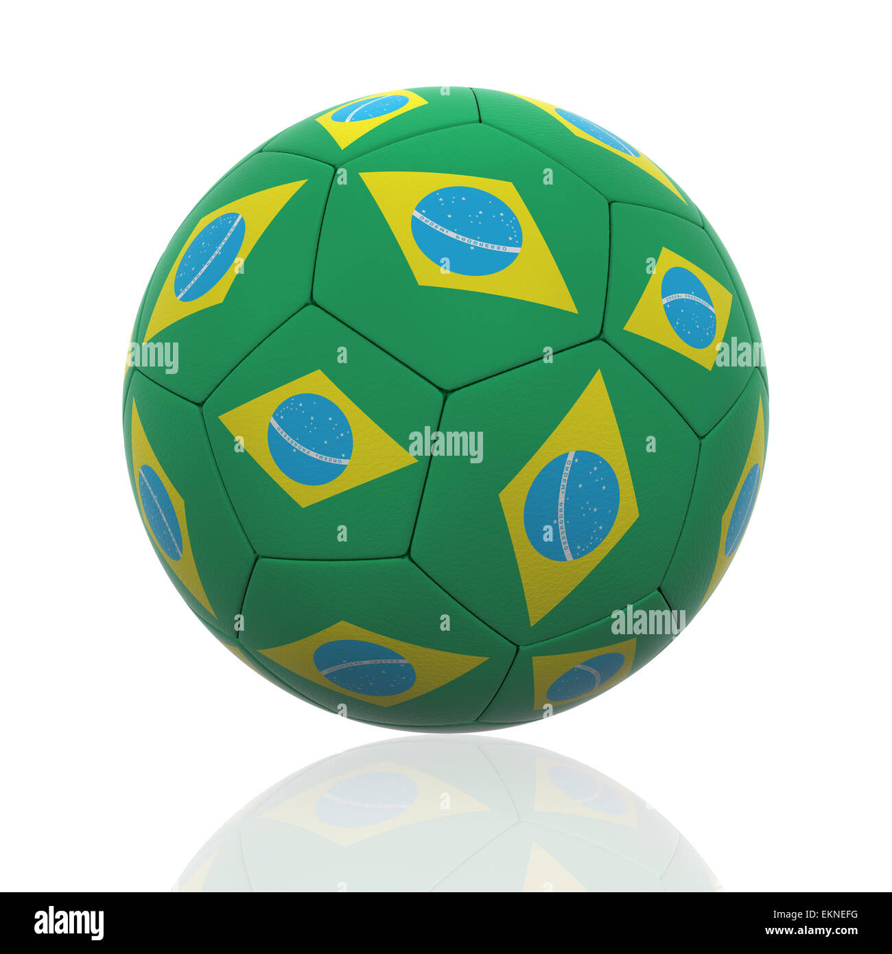 Isolated Soccer Ball with Brazilian Flag Stock Photo - Alamy