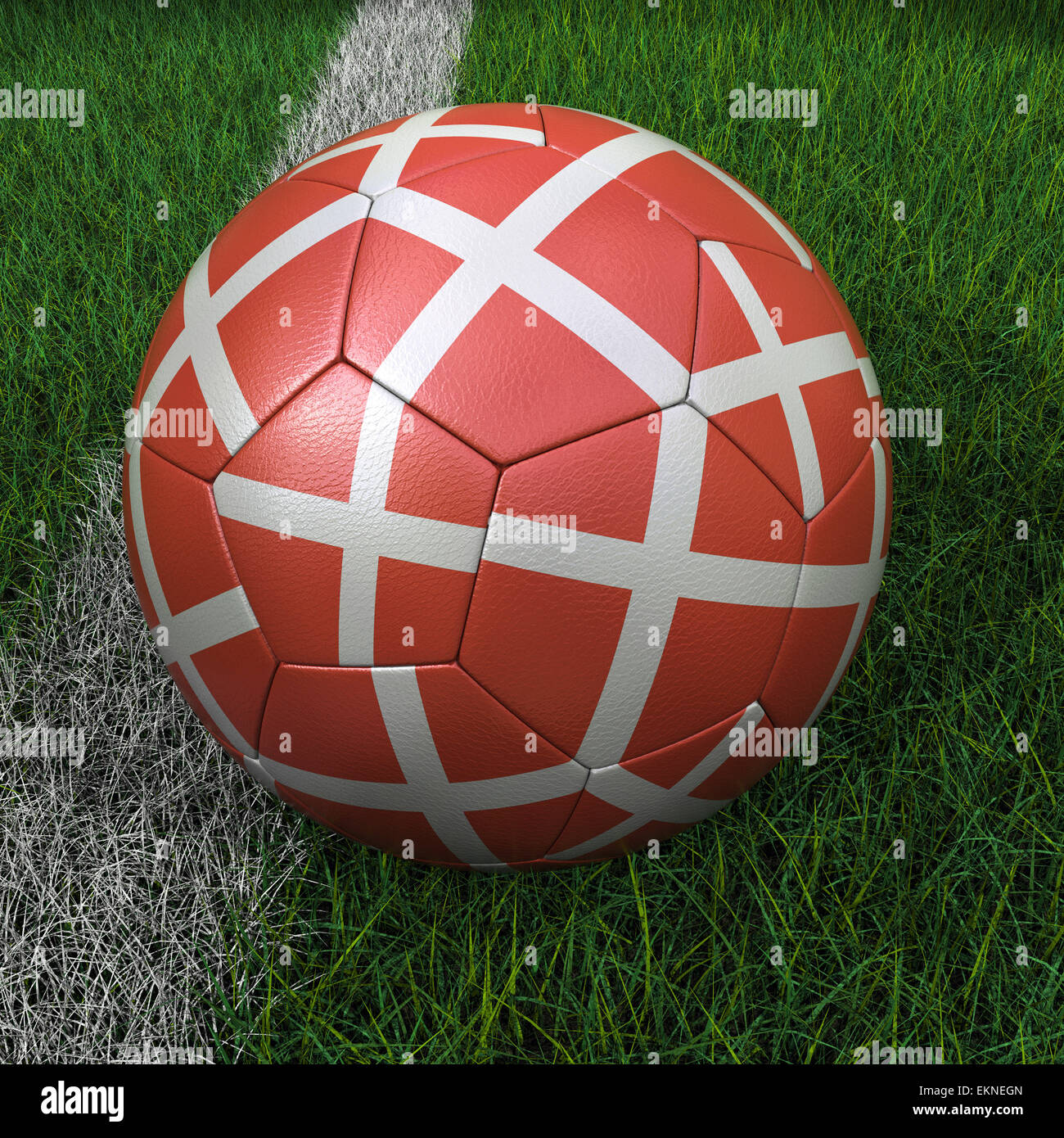 Soccer Ball with Danish Flag Stock Photo - Alamy