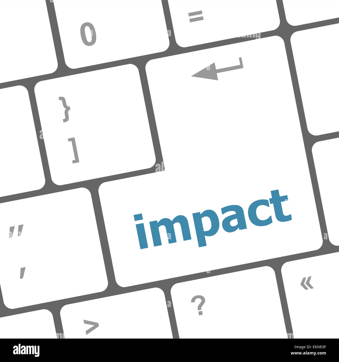impact button on keyboard - business concept Stock Photo - Alamy