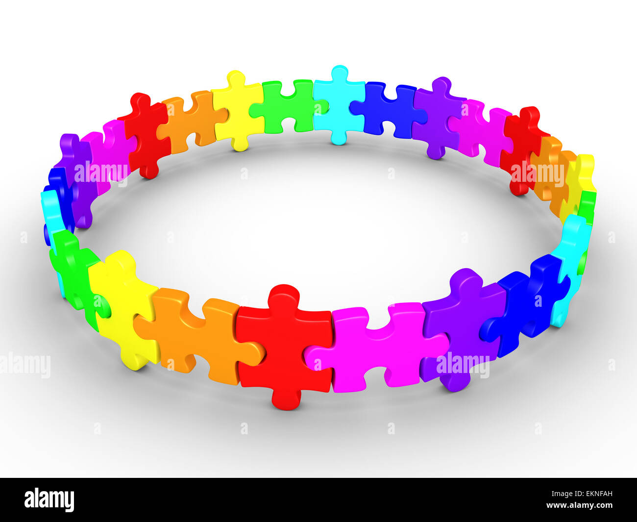 Render jigsaw puzzle circle hi-res stock photography and images - Alamy