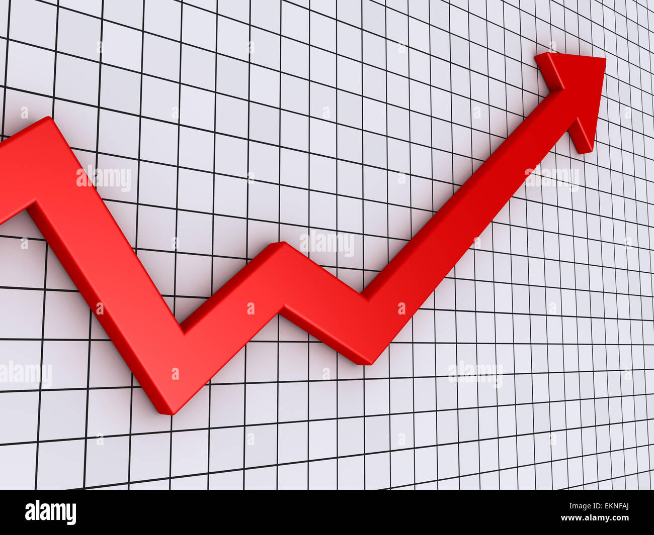 Arrow graph going upwards Stock Photo - Alamy