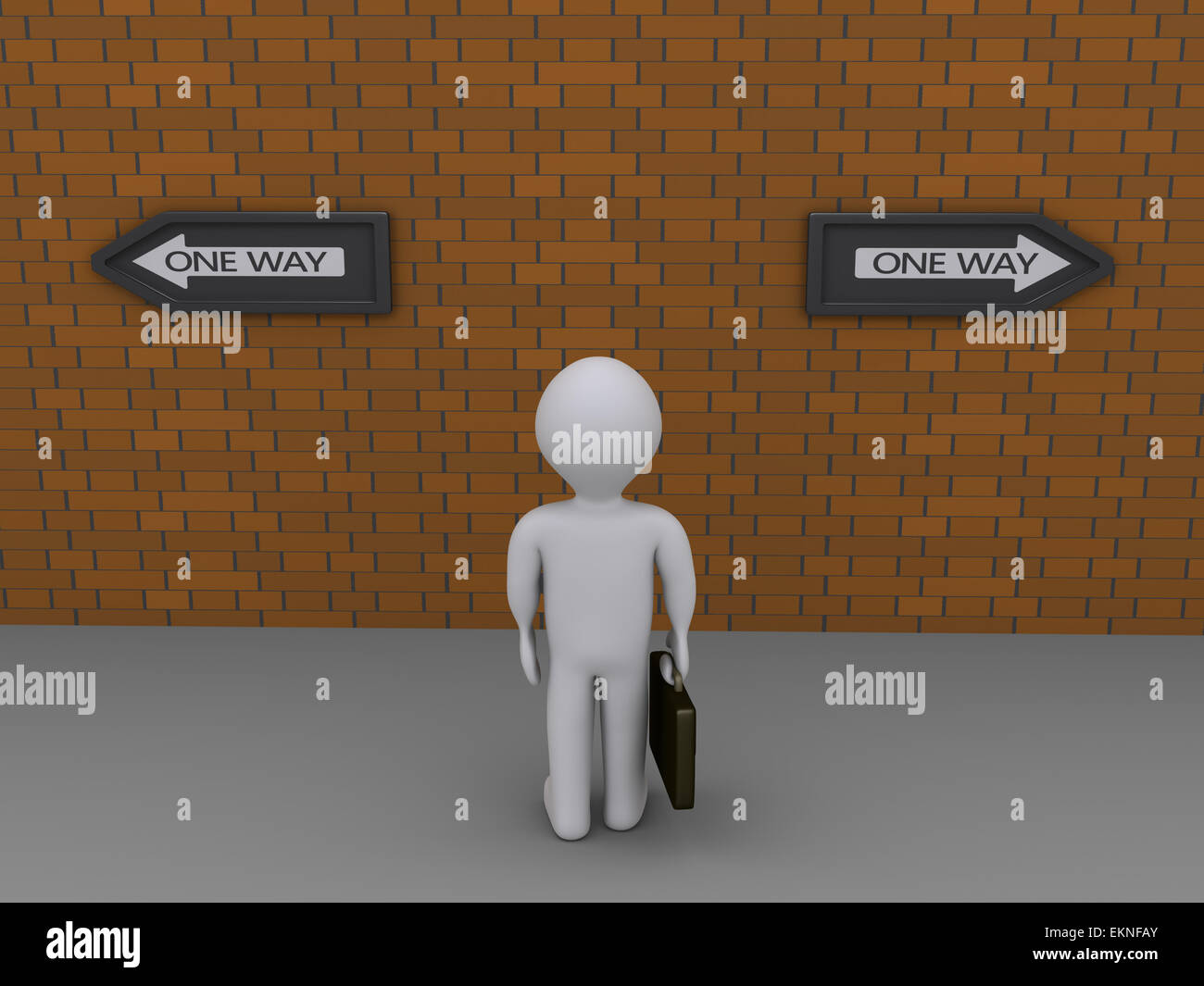 Businessman has two options Stock Photo - Alamy