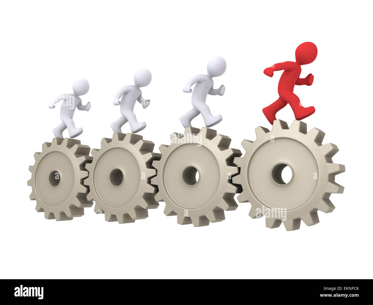 The leader is running in front of others Stock Photo - Alamy
