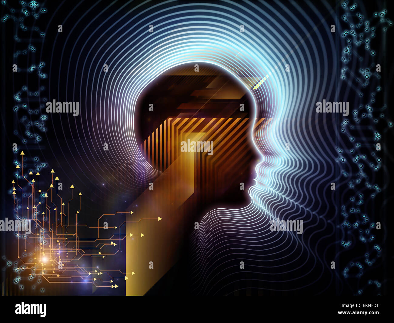 Conceptual Human Technology Stock Photo - Alamy
