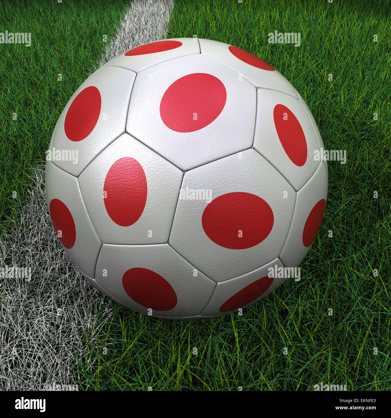 Soccer Ball with Japanese Flag Stock Photo - Alamy