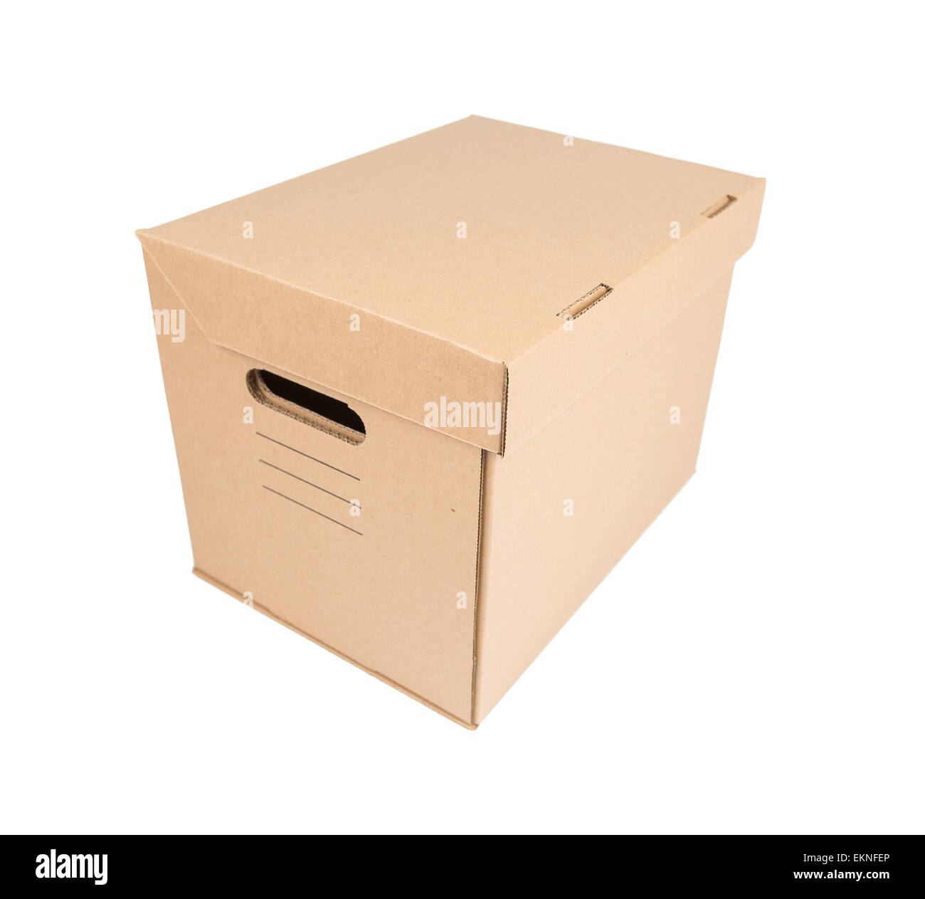 Brown Carton Box Isolated on white Stock Photo - Alamy