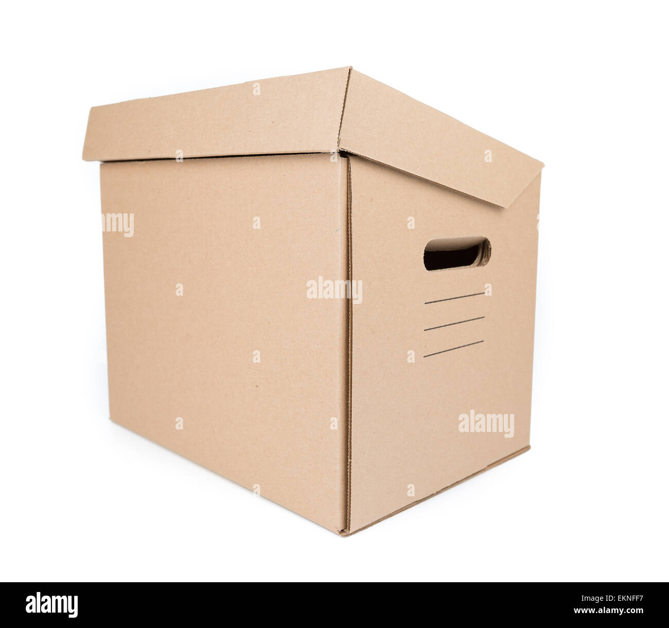 Brown Carton Box Isolated on white Stock Photo - Alamy