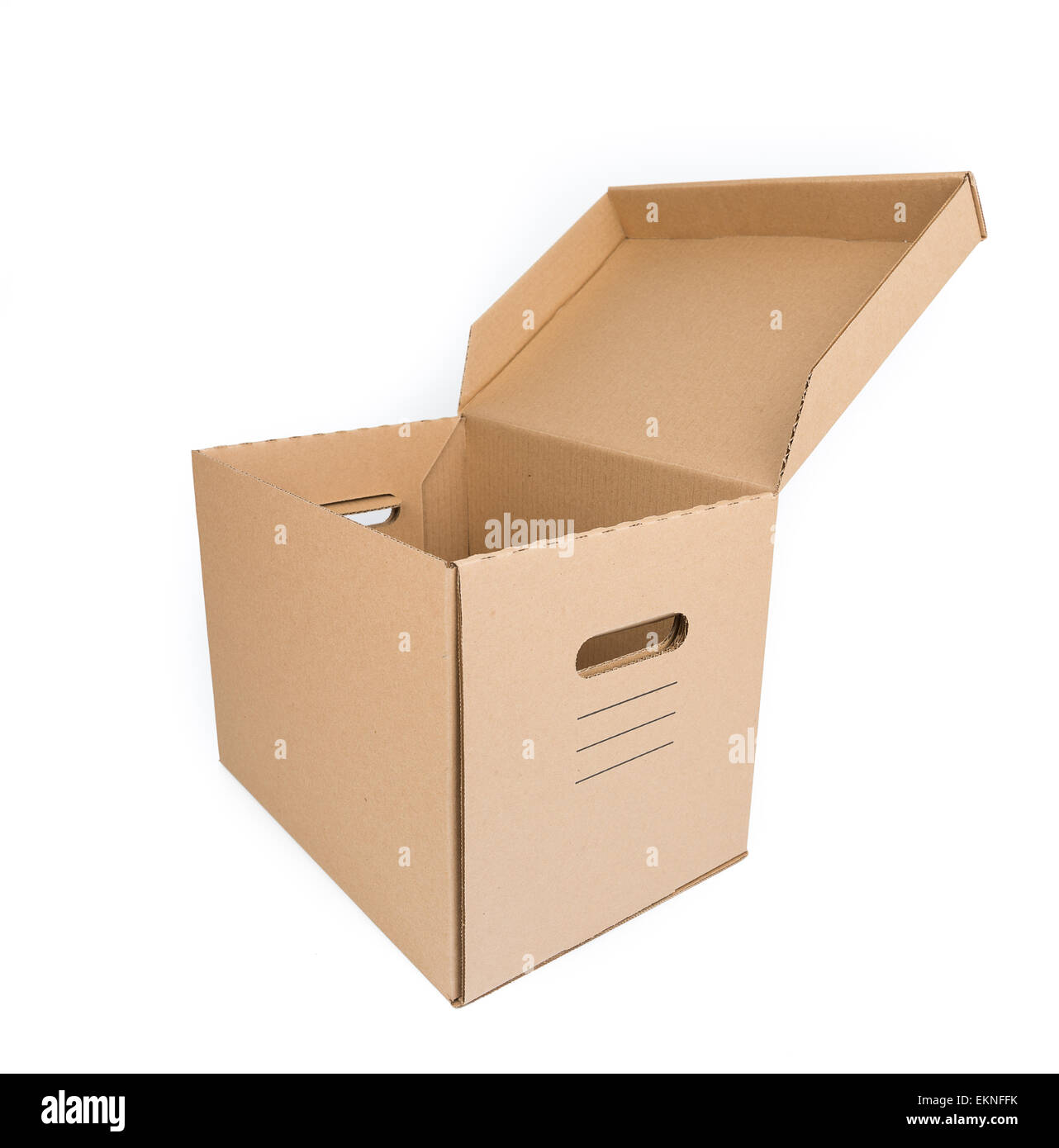 Brown Carton Box Isolated on white Stock Photo - Alamy