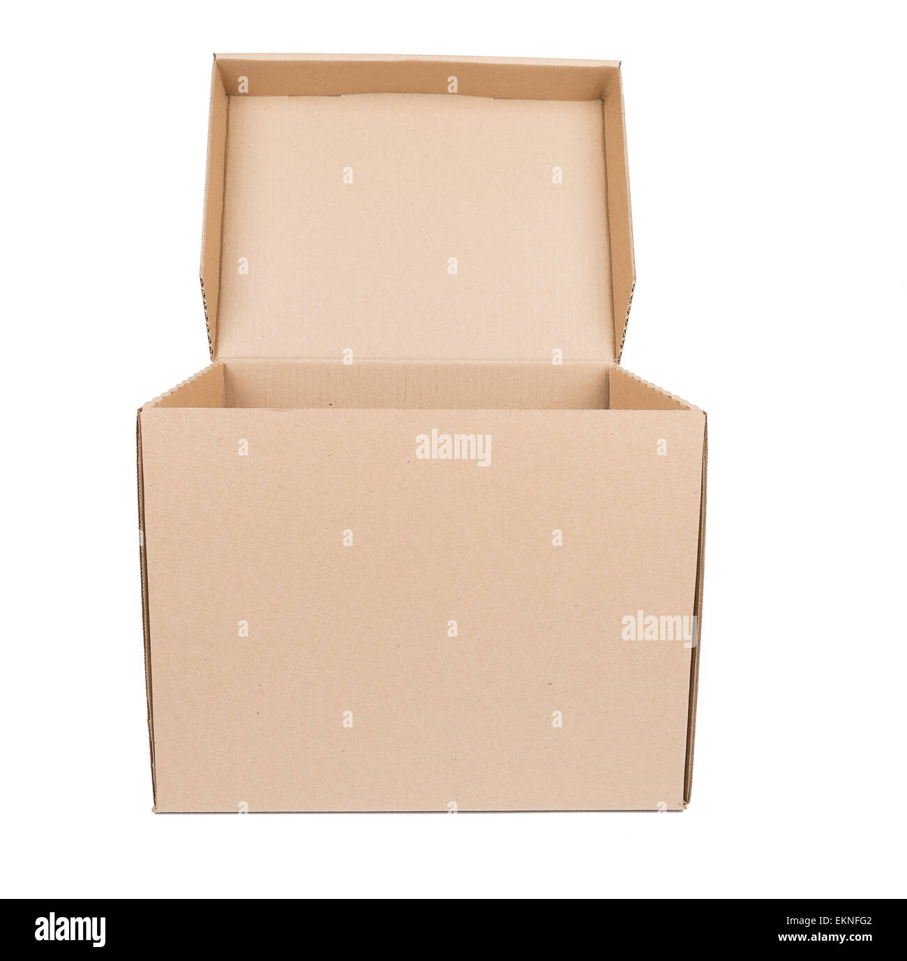 Brown Carton Box Isolated on white Stock Photo - Alamy