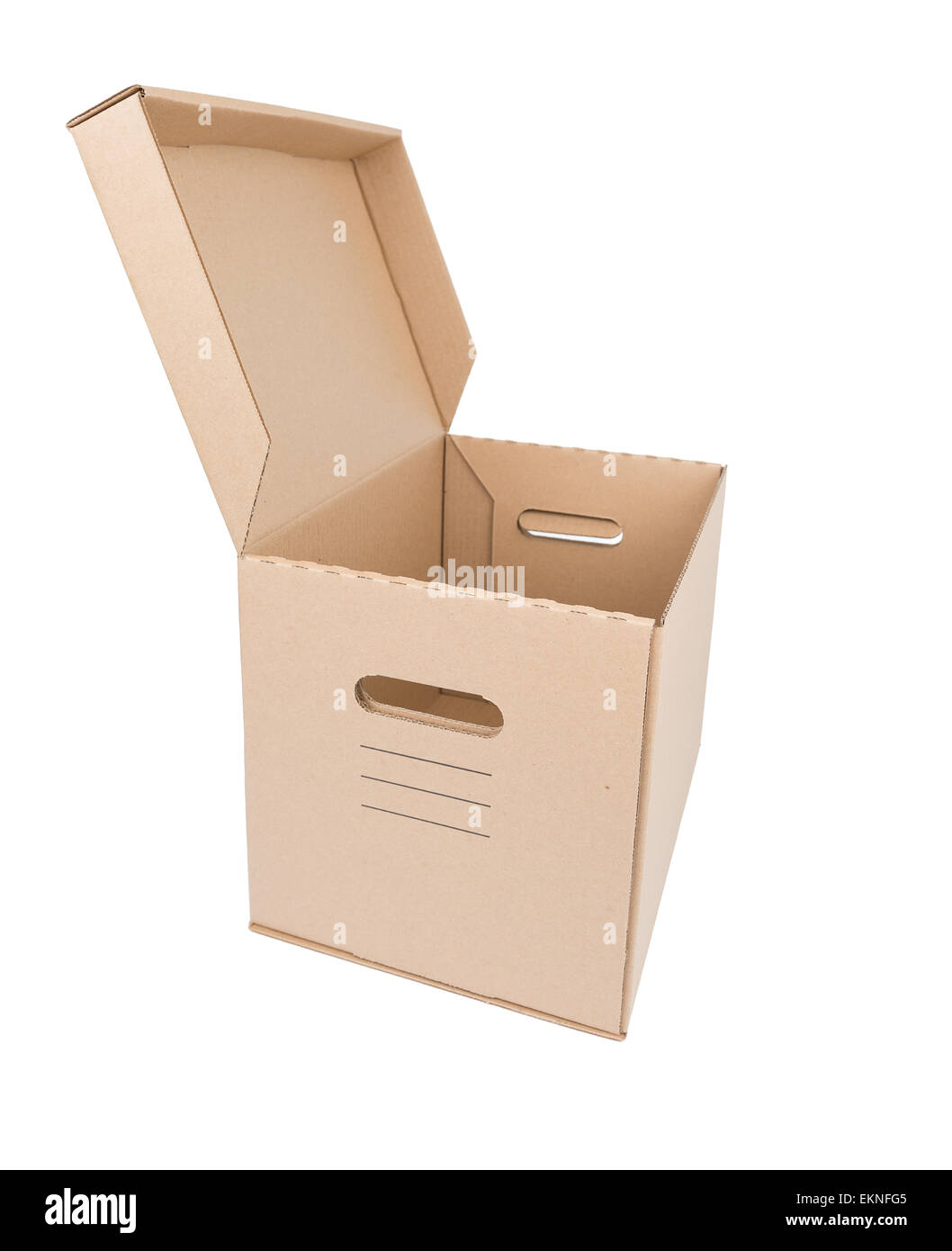 Brown Carton Box Isolated on white Stock Photo - Alamy