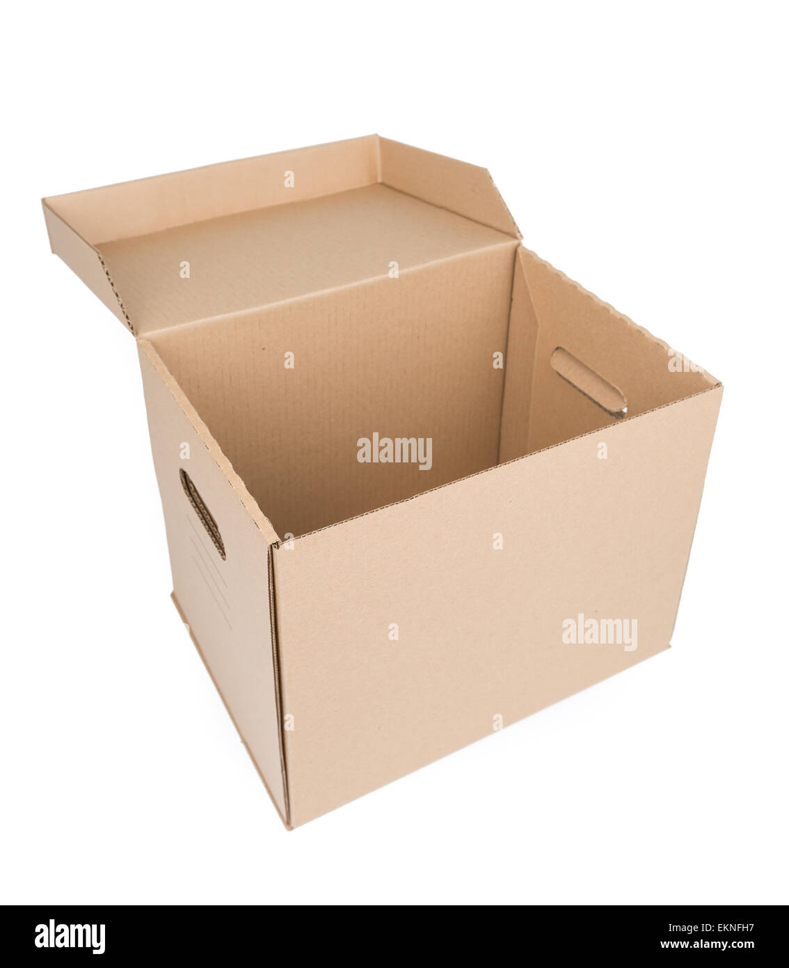 Brown Carton Box Isolated on white Stock Photo - Alamy