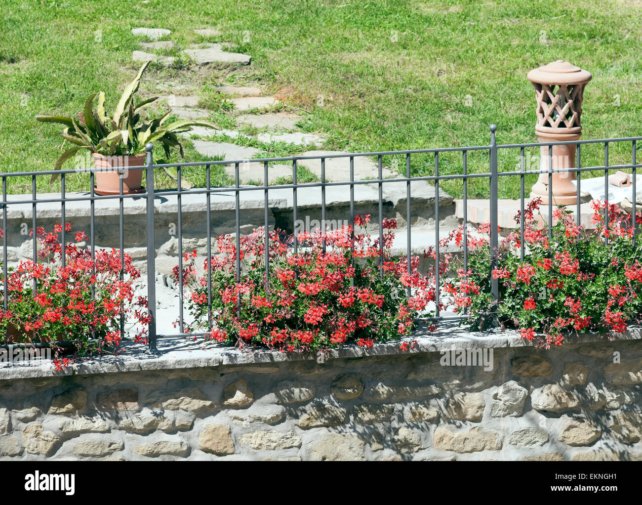 Blooming cherry trees terrace hi-res stock photography and images - Alamy