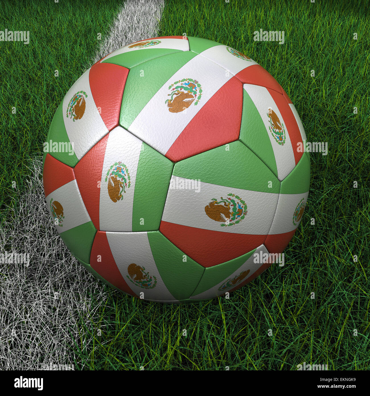Soccer Ball with Mexican Flag Stock Photo - Alamy