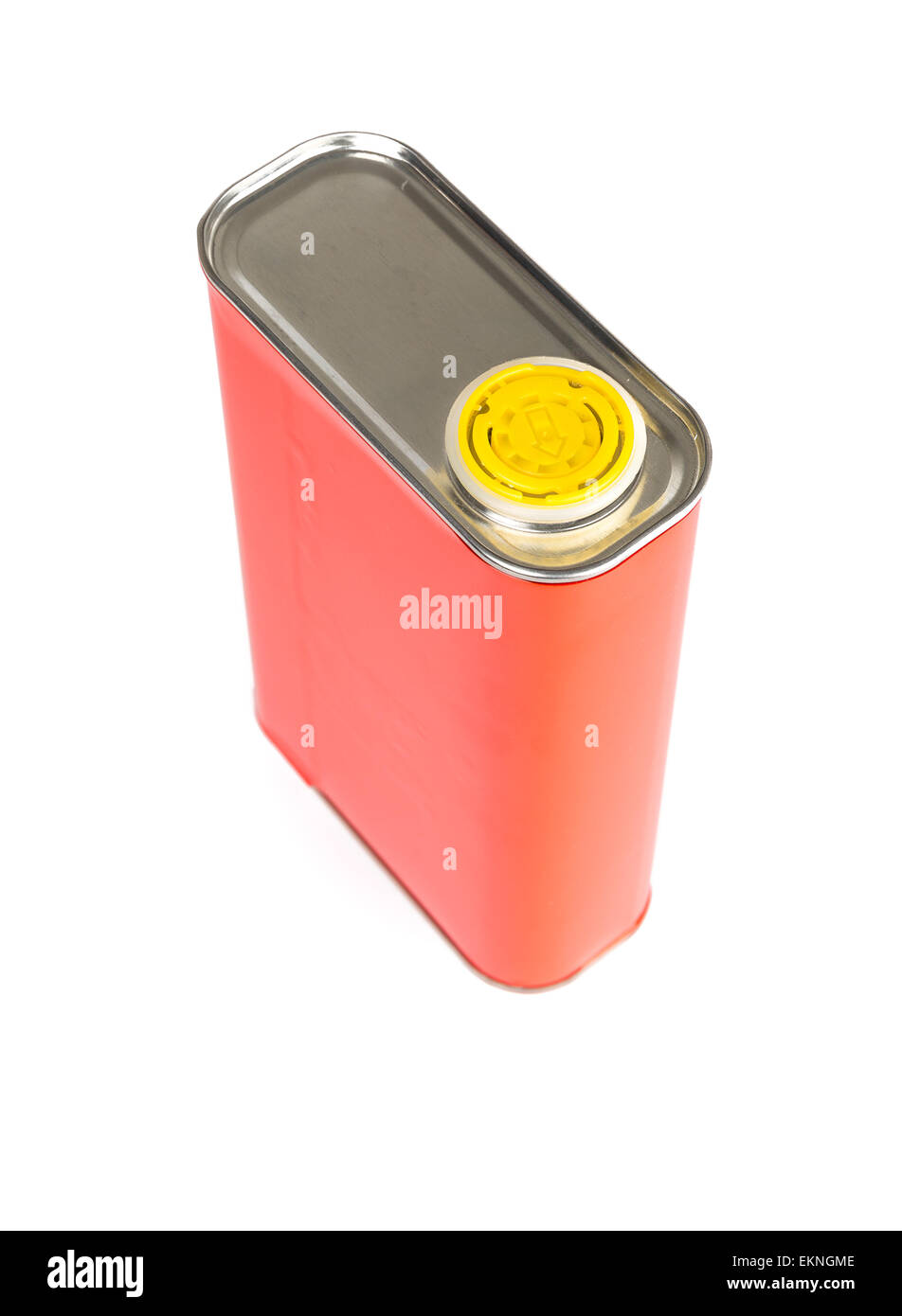 Red Oil can isolated on white Stock Photo - Alamy