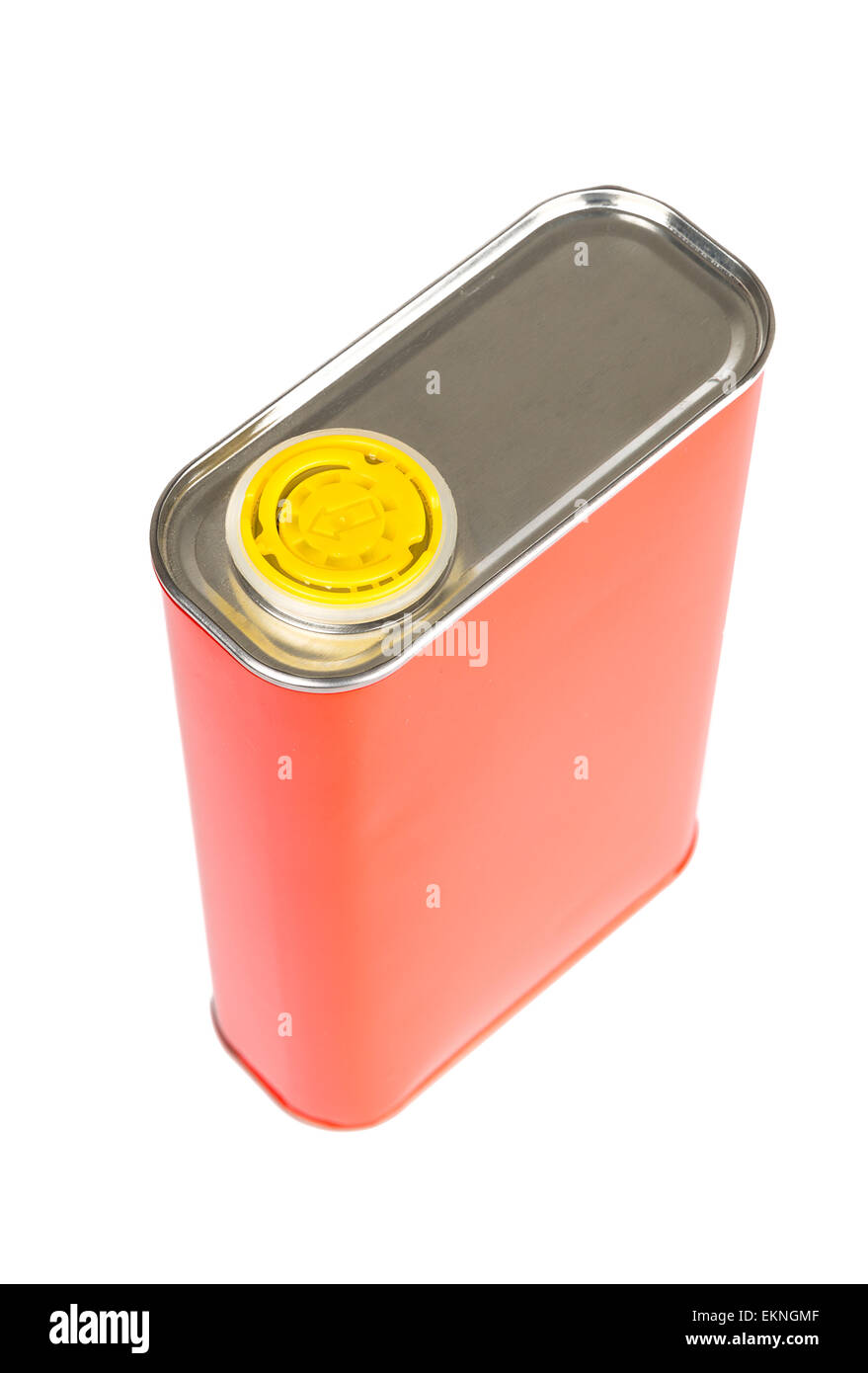 Red Oil can isolated on white Stock Photo - Alamy
