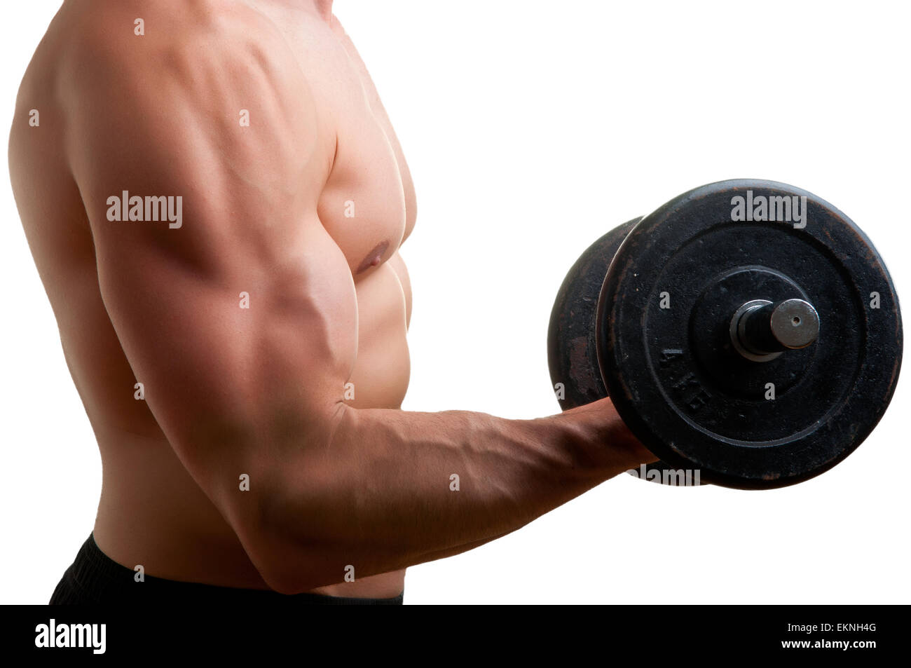 Male doing curl hi-res stock photography and images - Alamy