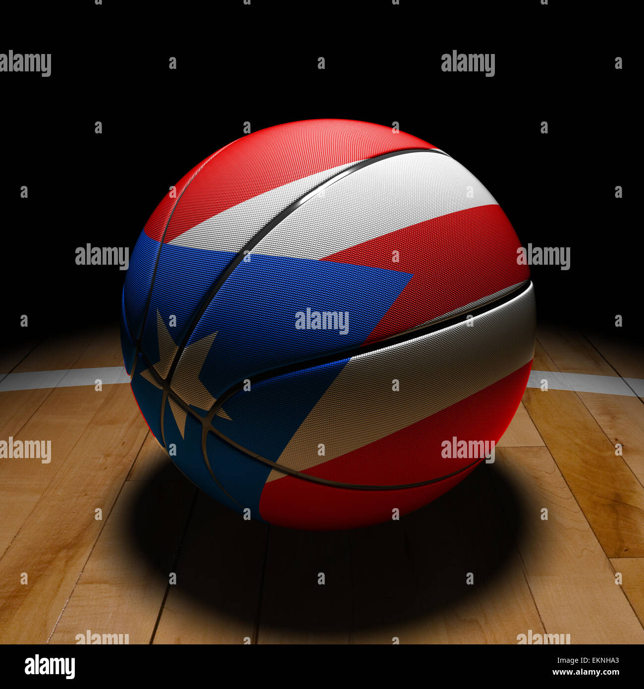 Puerto Rican Basket Ball with Dramatic Light Stock Photo - Alamy