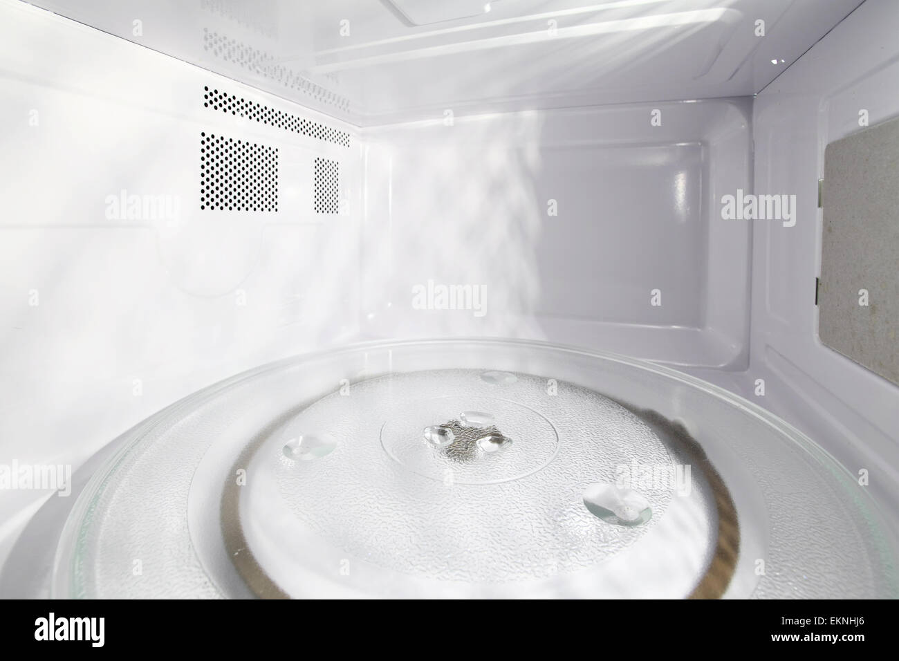 Inside of the microwave oven Stock Photo - Alamy