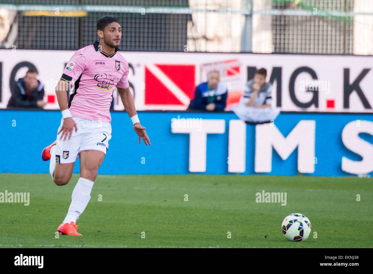 Udine, Italy. 12th Apr, 2015. Achraf Lazaar (Palermo) Football/Soccer ...