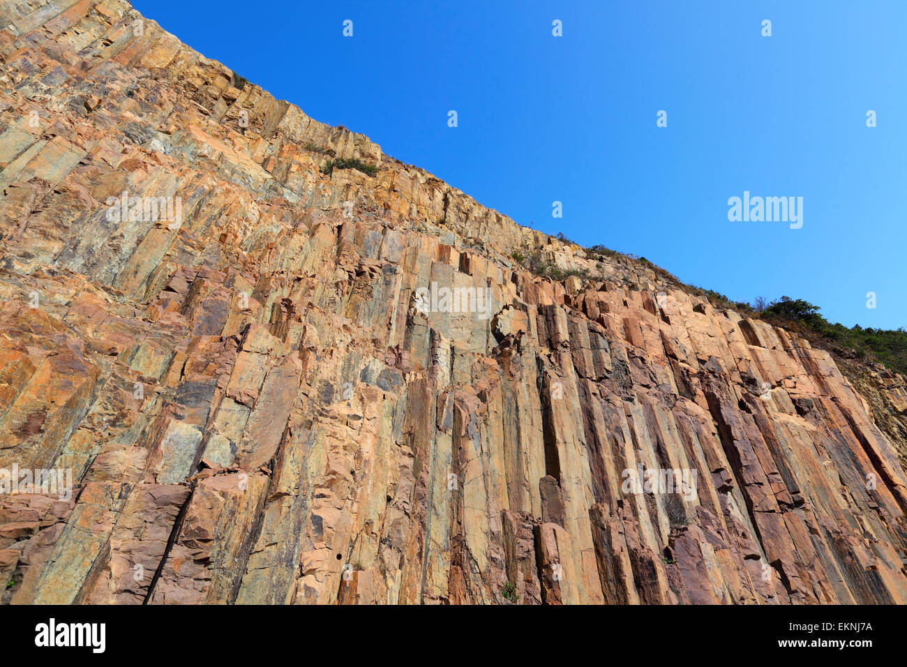 Hexagonal column in Hong Kong Geo Park Stock Photo - Alamy