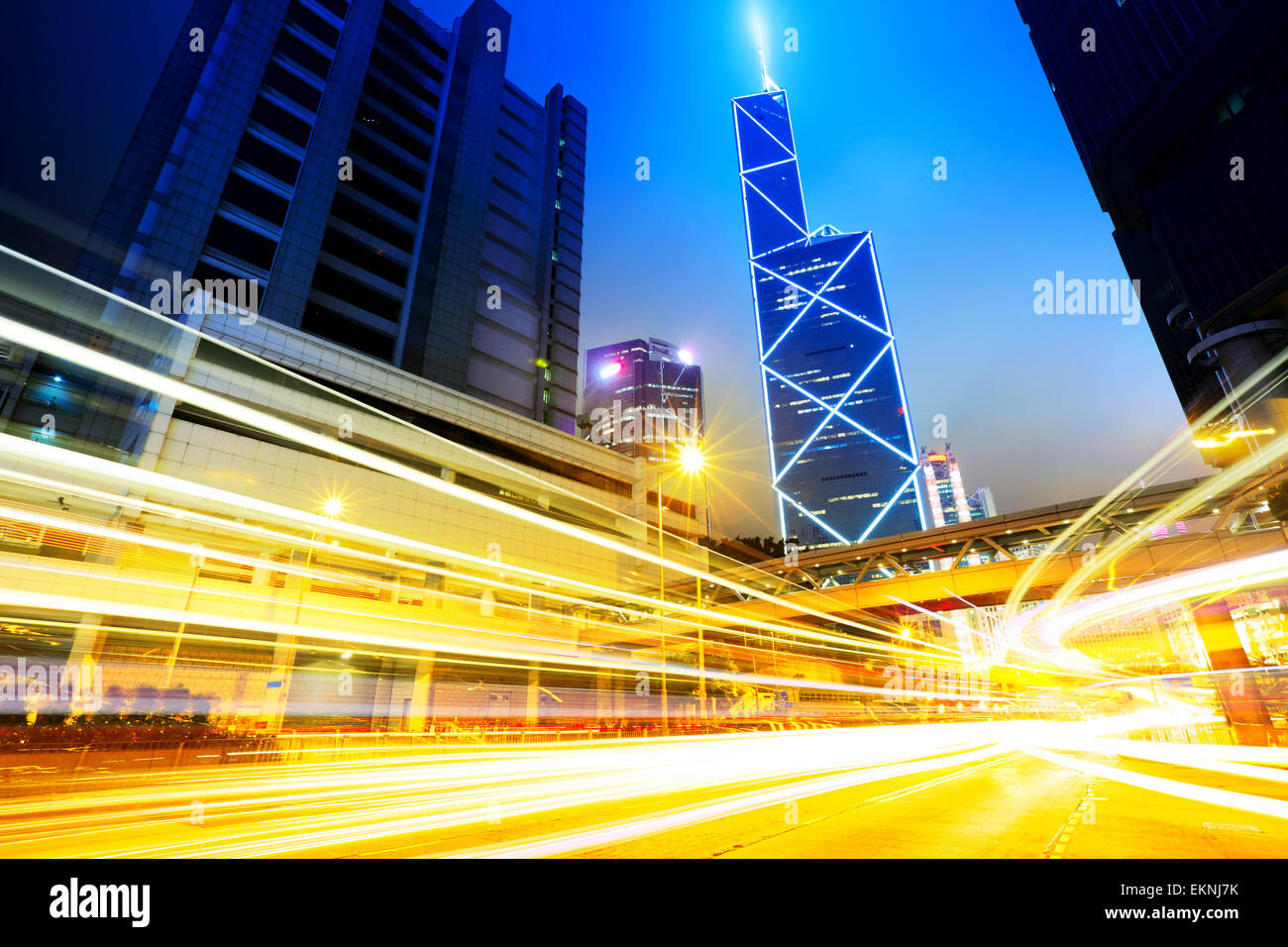 busy city traffic road at night Stock Photo - Alamy