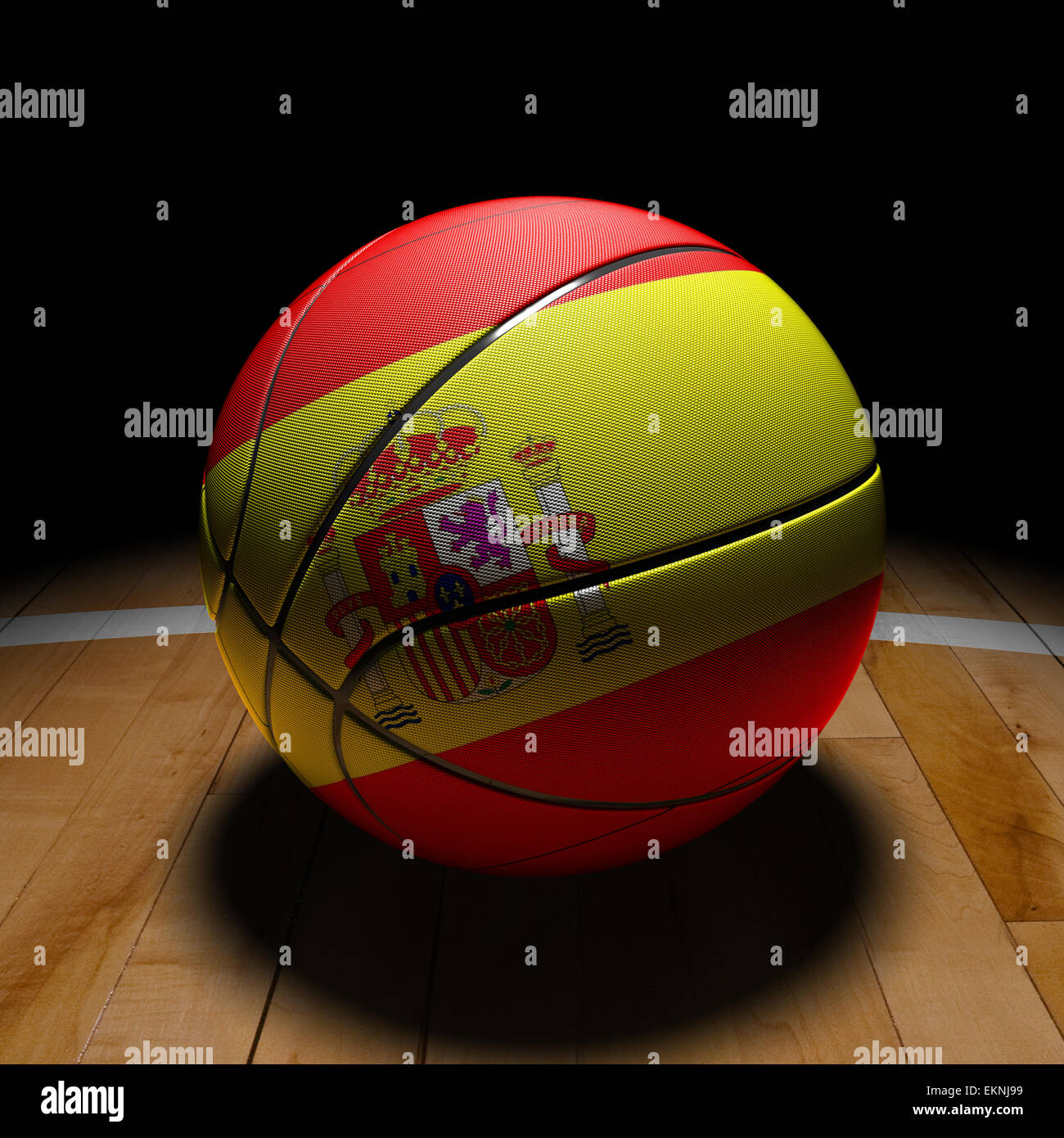 Spanish Basket Ball with Dramatic Light Stock Photo - Alamy