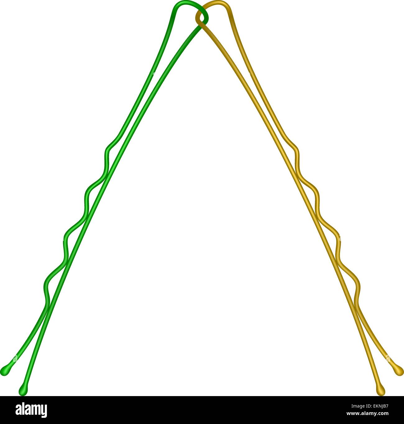 Golden hairpin Stock Vector Images - Alamy