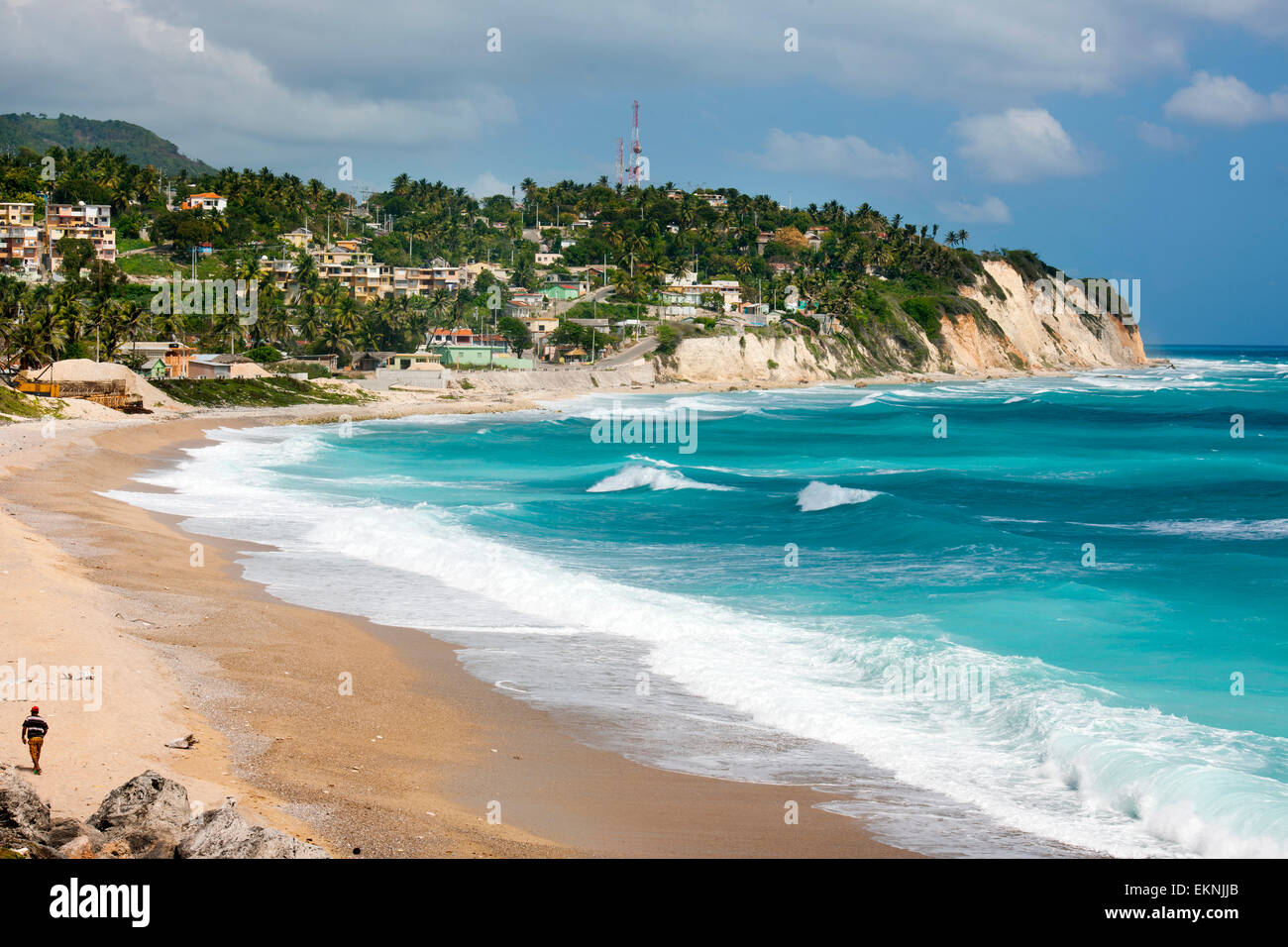 Dominikanische Republik, Südwesten, Halbinsel Baoruco, Strand beim Dorf ...