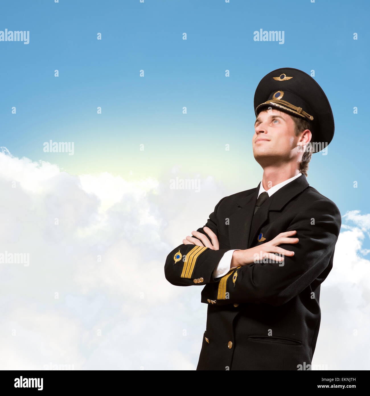 pilot is in the form of arms crossed Stock Photo - Alamy