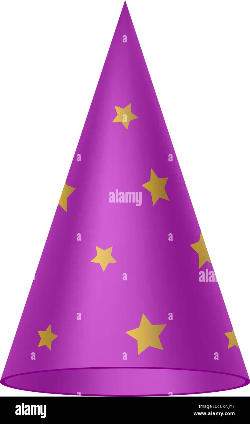Purple sorcerer hat with golden stars Stock Vector Image & Art - Alamy