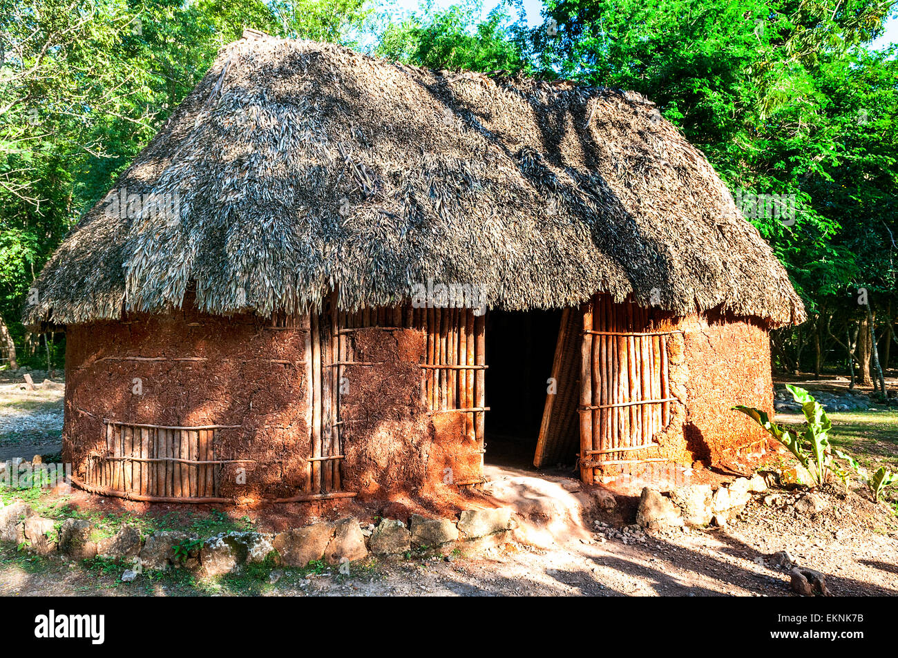 traditional mayan home Stock Photo - Alamy