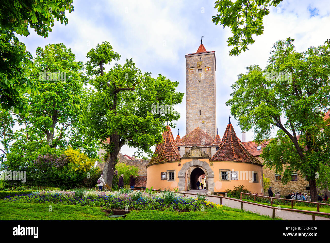 castle gate rothenburg Stock Photo - Alamy