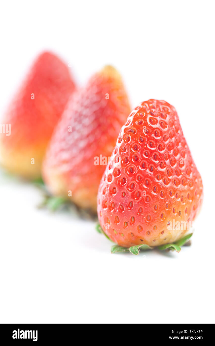 big red strawberry isolated on white Stock Photo - Alamy