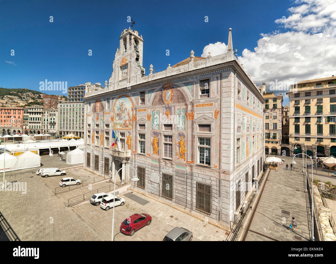 historical building of st george in genoa old city near harbor Stock ...
