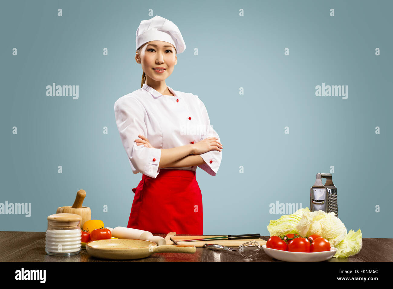 portrait of asian cook Stock Photo - Alamy