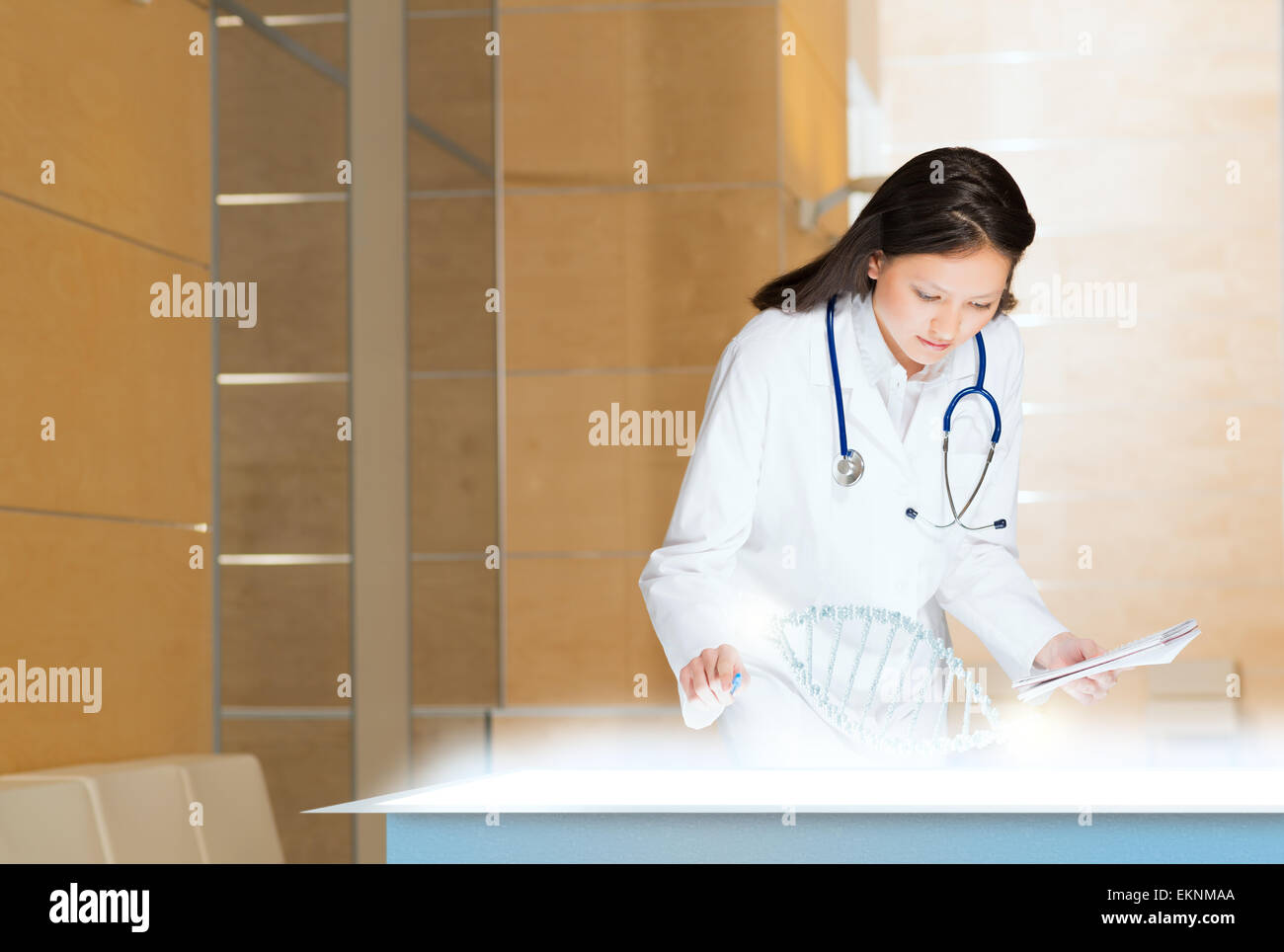 young woman doing research Stock Photo - Alamy