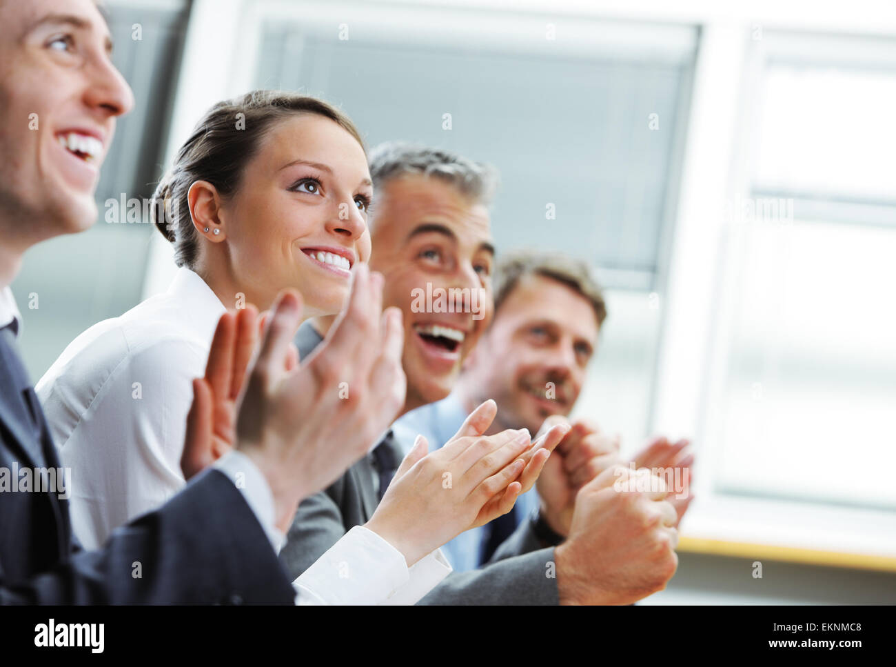 Businesspeople sitting in auditorium hi-res stock photography and ...