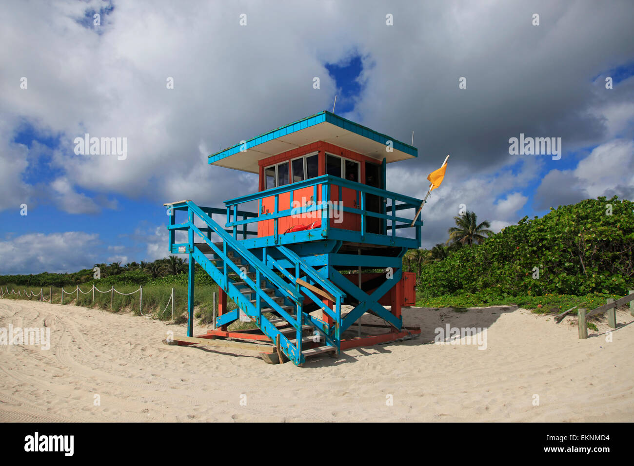 Lifeguard Stand, South Beach Miami, Florida Stock Photo - Alamy