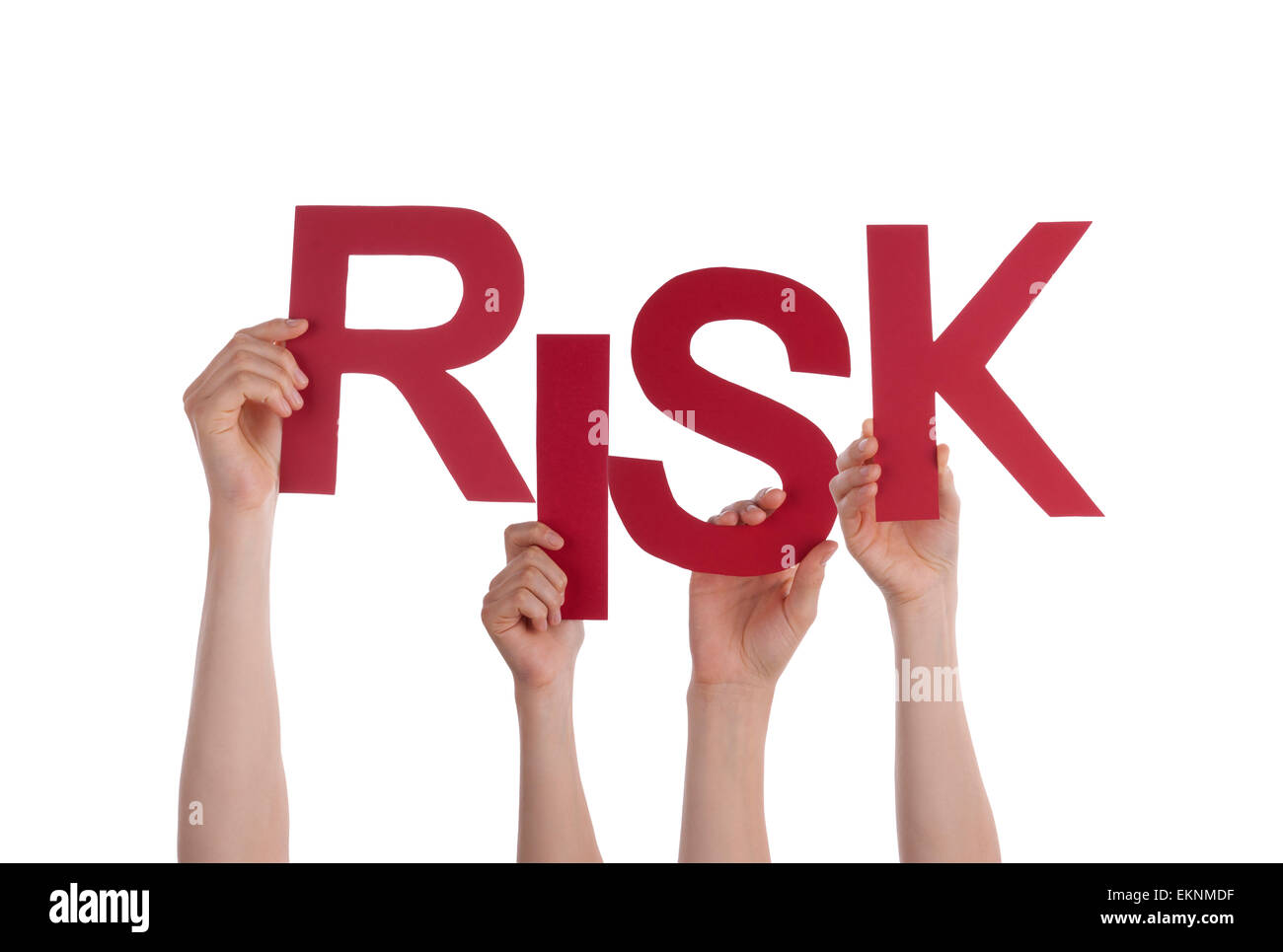 Many Caucasian People And Hands Holding Red Letters Or Characters ...