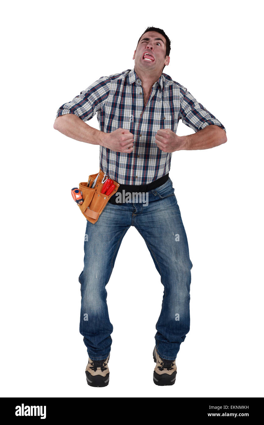 Receiving electrical shock hi-res stock photography and images - Alamy