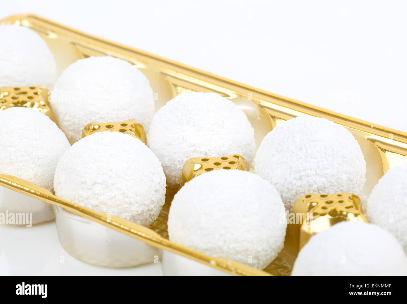 White sweet candy packaging Stock Photo - Alamy