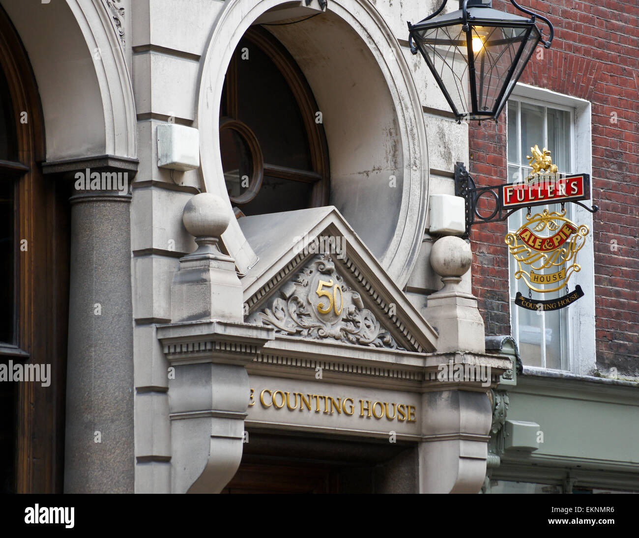 Facade of Fullers 'Counting House' pub, formerly a bank,Cornhill ...