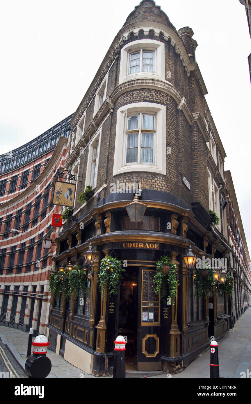 Exterior of The Cockpit pub, Ireland Yard, City of London, England ...