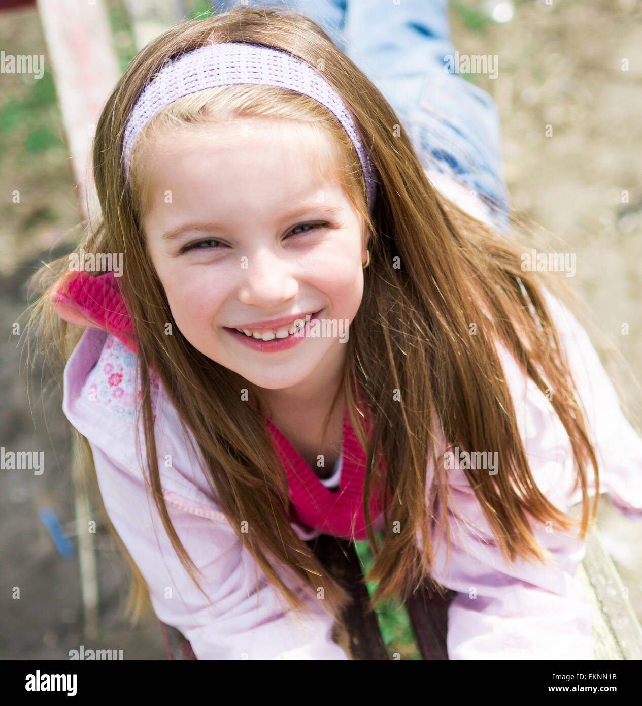 portrait of a happy liitle girl Stock Photo - Alamy