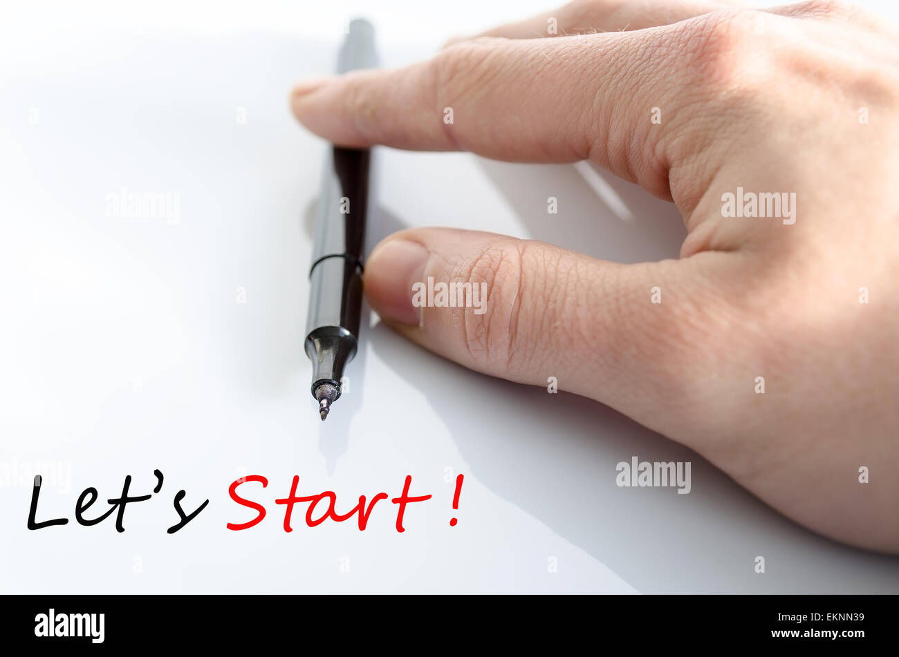Let's Start Concept Isolated Over White Background Stock Photo - Alamy