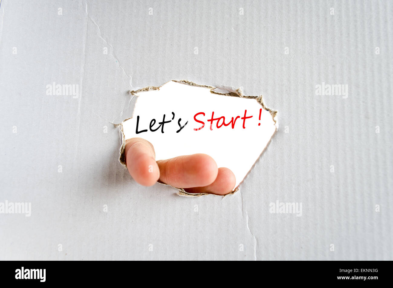 Let's Start Concept Isolated Over White Background Stock Photo - Alamy