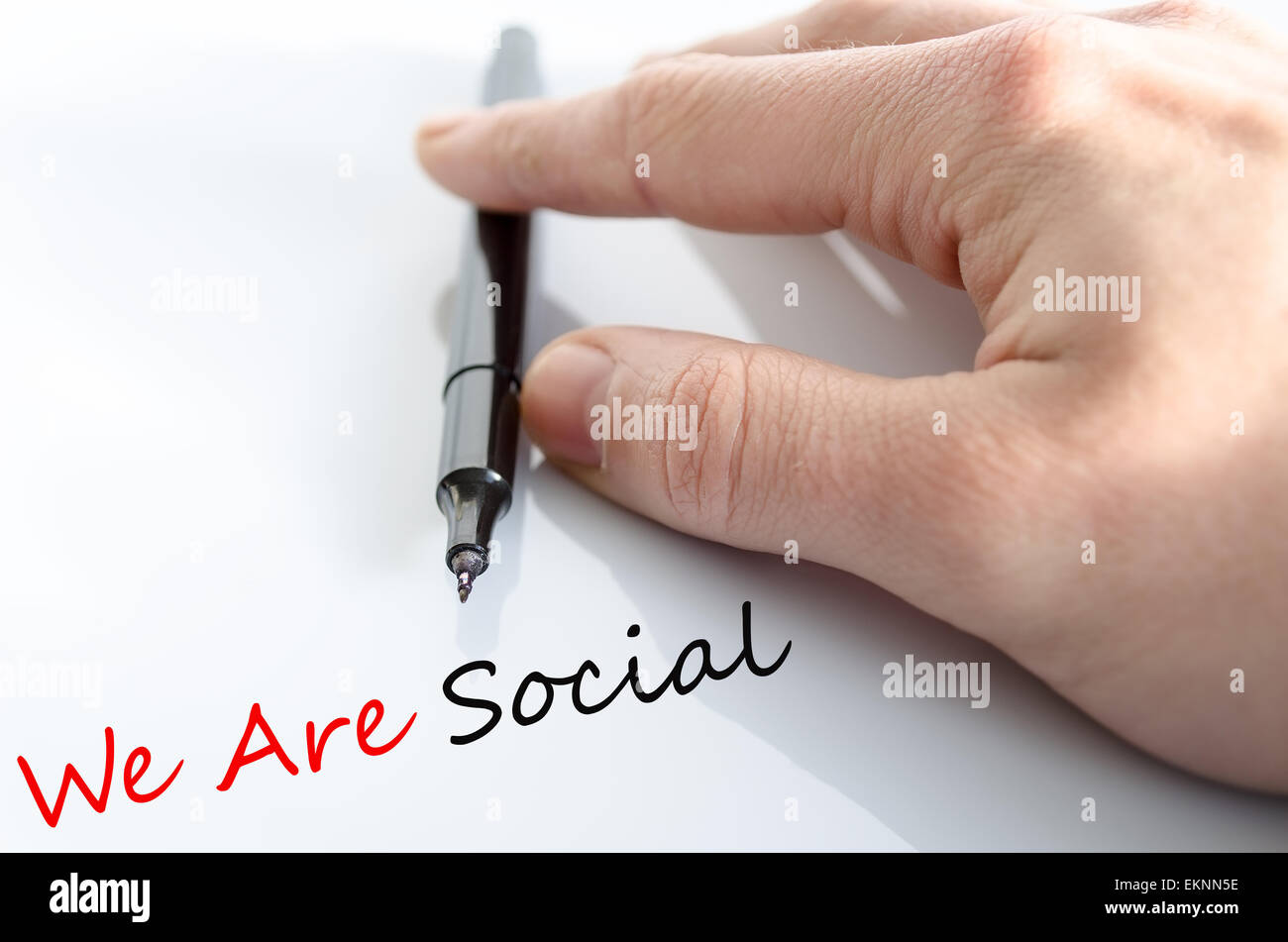 We Are Social Concept Isolated Over White Background Stock Photo - Alamy