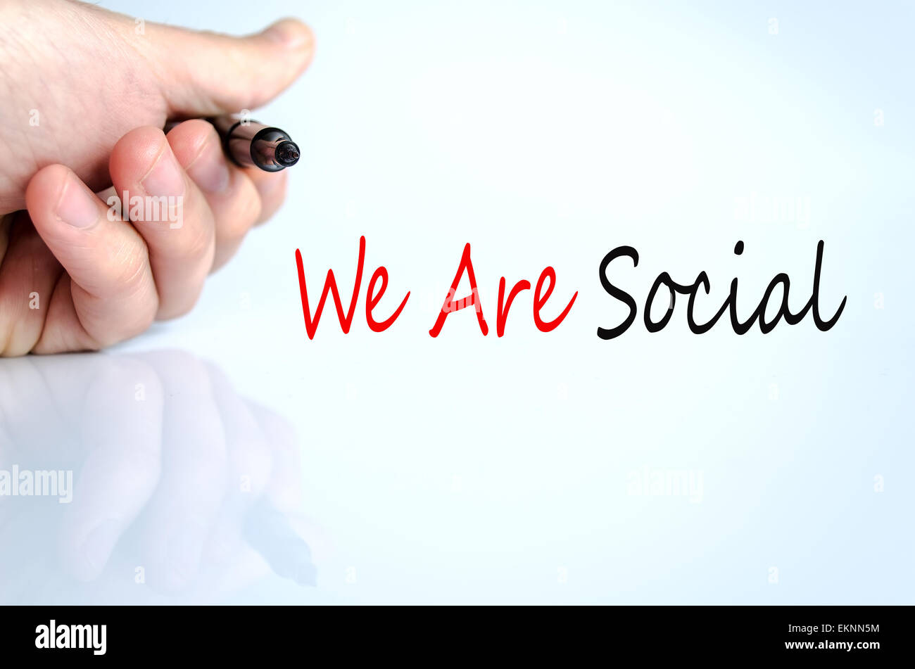 We Are Social Concept Isolated Over White Background Stock Photo - Alamy