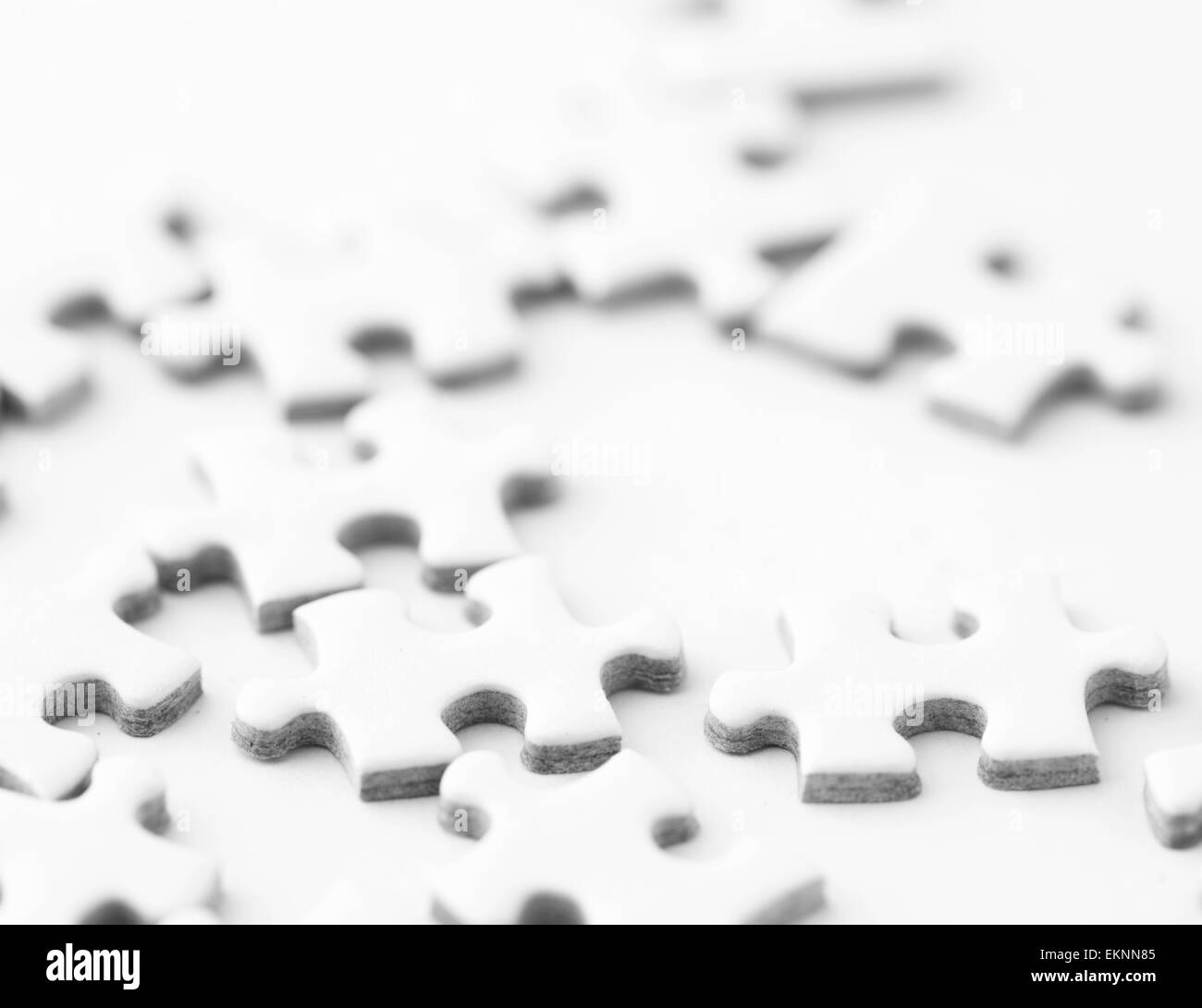 Jigsaw puzzle blue Black and White Stock Photos & Images - Alamy